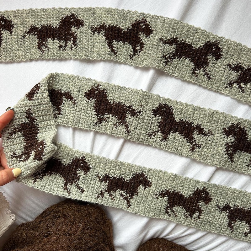 Hand Knit Horse Pattern - Etsy