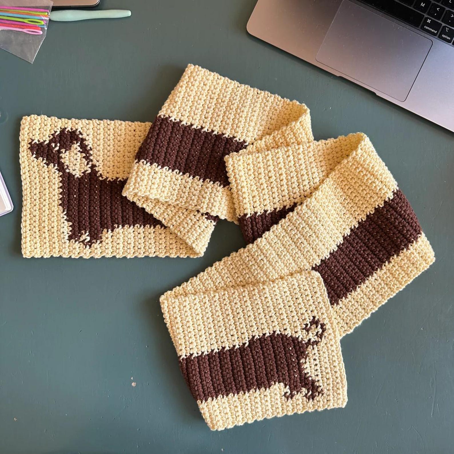 Handmade Sausage Dog Scarf Cute Crochet Scarf Ready to Order Weiner Dog ...