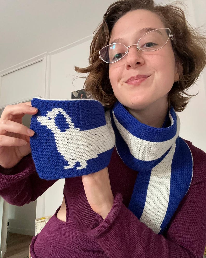 Sausage Dog Scarf Knitting Pattern | Double Knit - Etsy