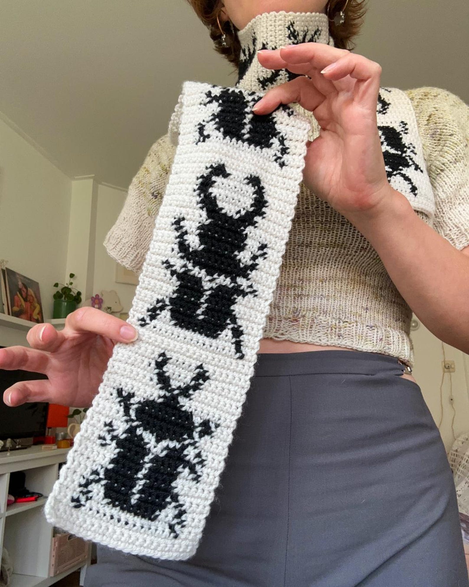 Beetle Scarf Crochet Pattern | Beginner Level Tapestry Project - Etsy