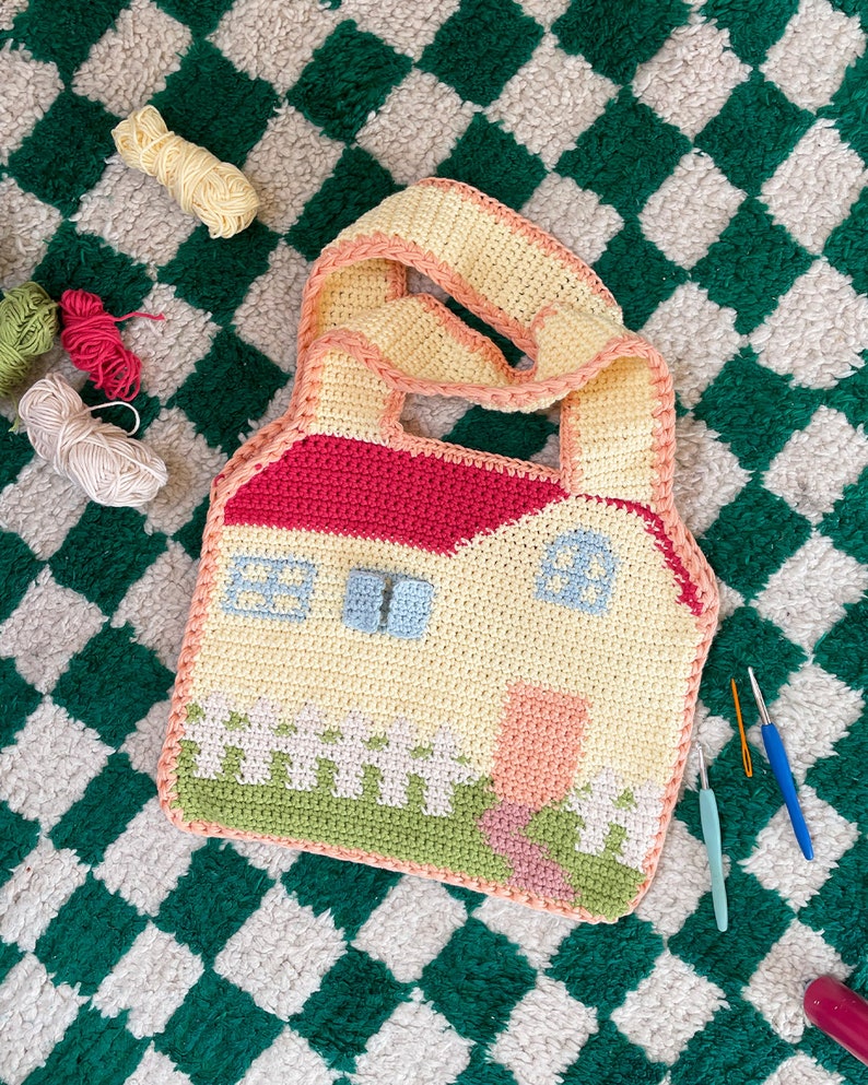 House Bag Crochet Pattern | Beginner Level - Etsy