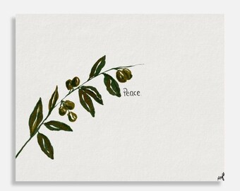 Give Peace a Chance, Dove of Peace With Olive Branch - Etsy