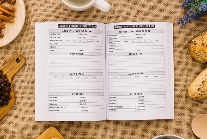 Accident and Incident Report Printable – Workplace Safety Form – PDF ...