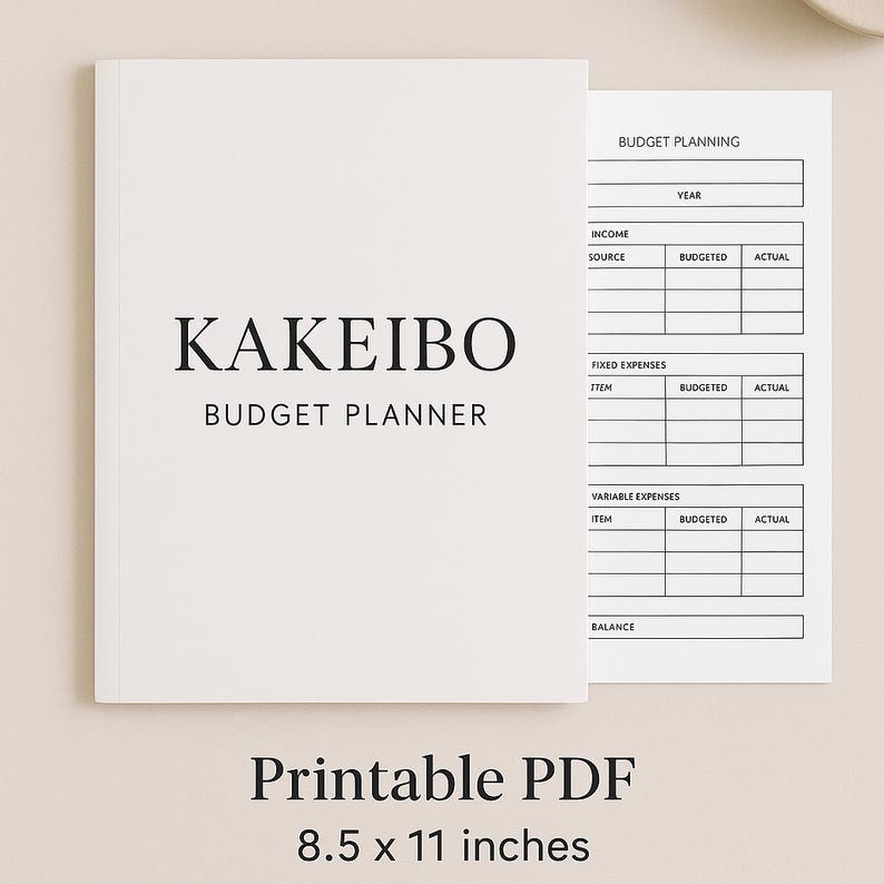 Kakeibo Budget Planner Printable,japanese Method Savings Tracker ...