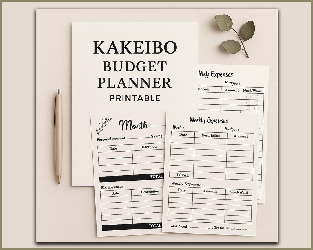 Kakeibo Budget Planner Printable | Japanese Money Saving Journal PDF ...
