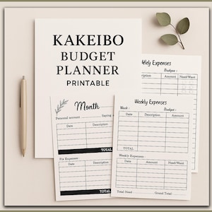 Kakeibo Budget Planner Printable | Japanese Money Saving Journal PDF ...