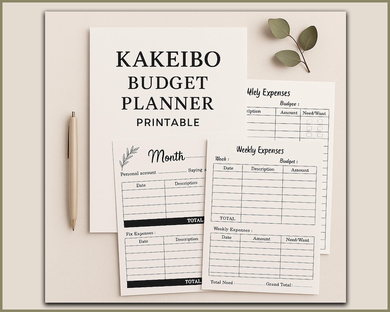 Kakeibo Budget Planner Printable | Japanese Money Saving Journal PDF ...
