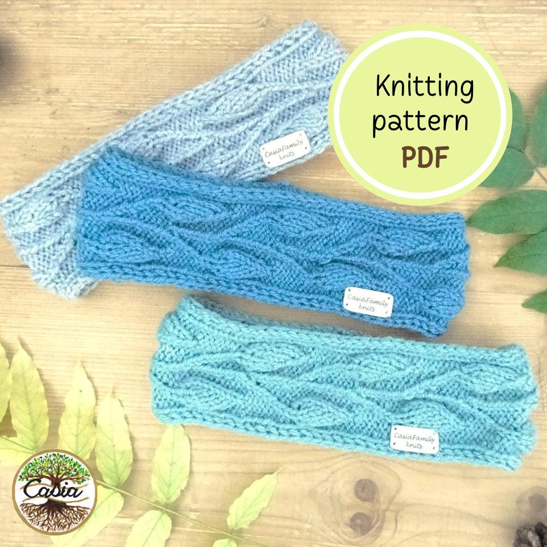 Leaf Headband Knitting Pattern Pdf Knitting Pattern Printable Knitting Pattern Headband With