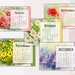 Watercolor Floral Calendar 2024/ Watercolor Monthly Calendar2024 ...