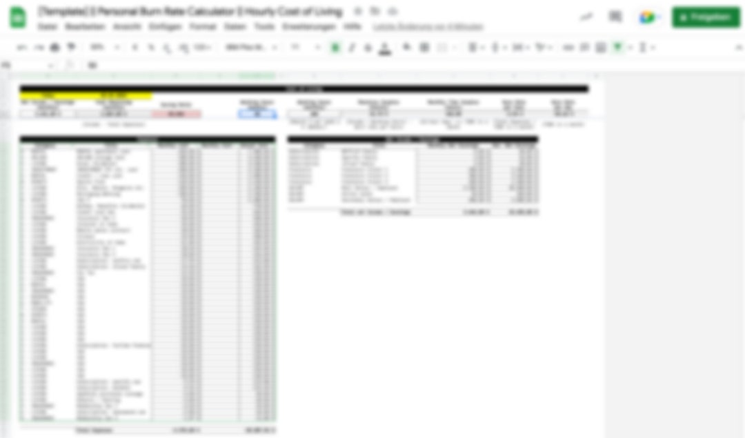 Budget Calculator Incl. Personal Burn Rate 2023 Budget - Etsy