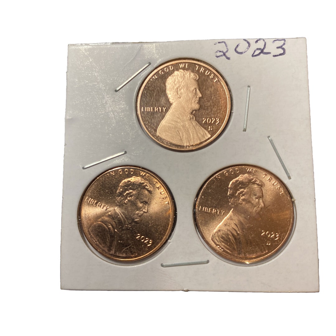 2023 P D S Lincoln Cent Penny Proof 3 Coin Set Bu Uncirculated - Etsy