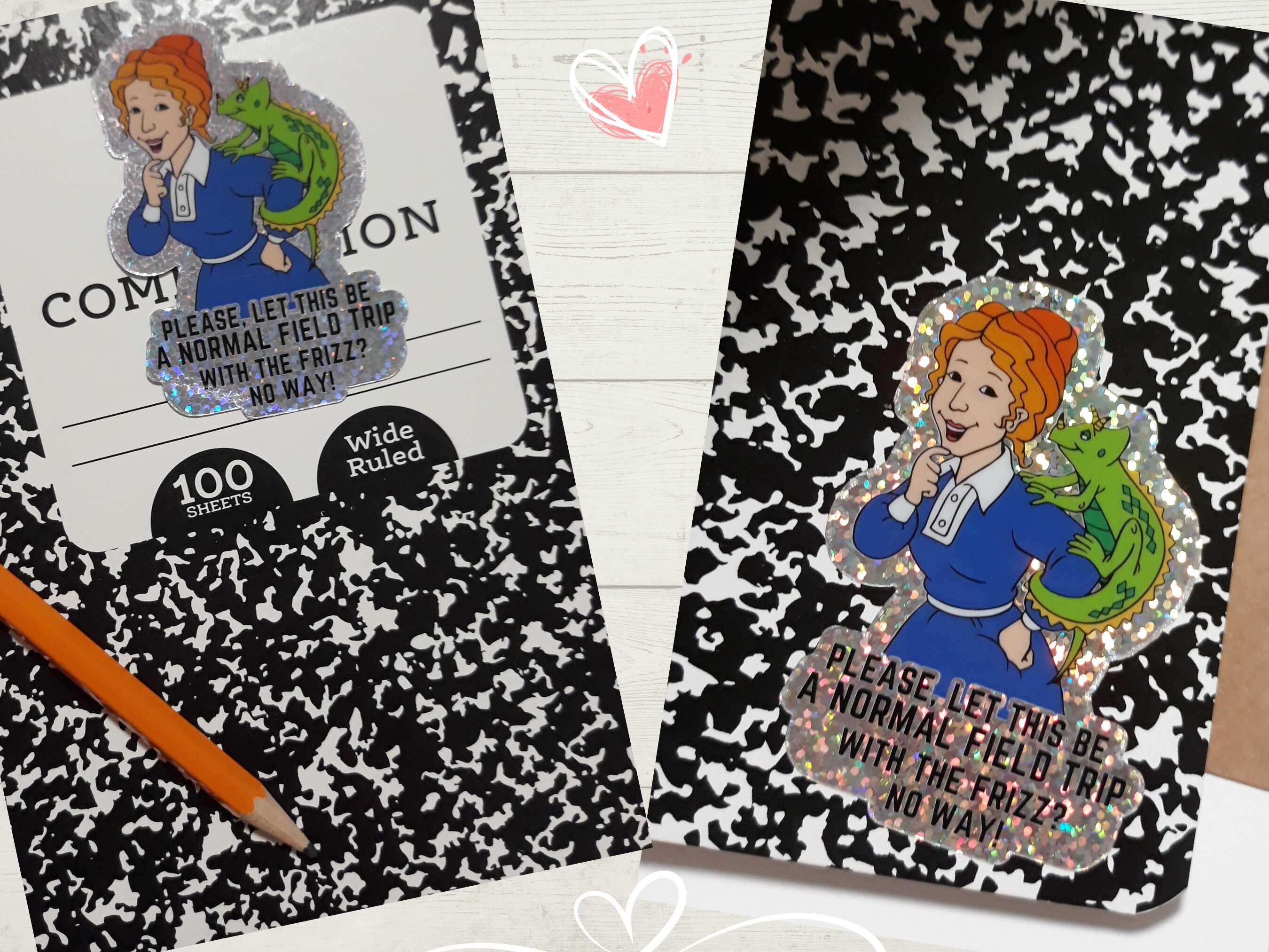 Magic School Bus Sticker, Miss Frizzle,back to School Sticker, Cute Ms ...