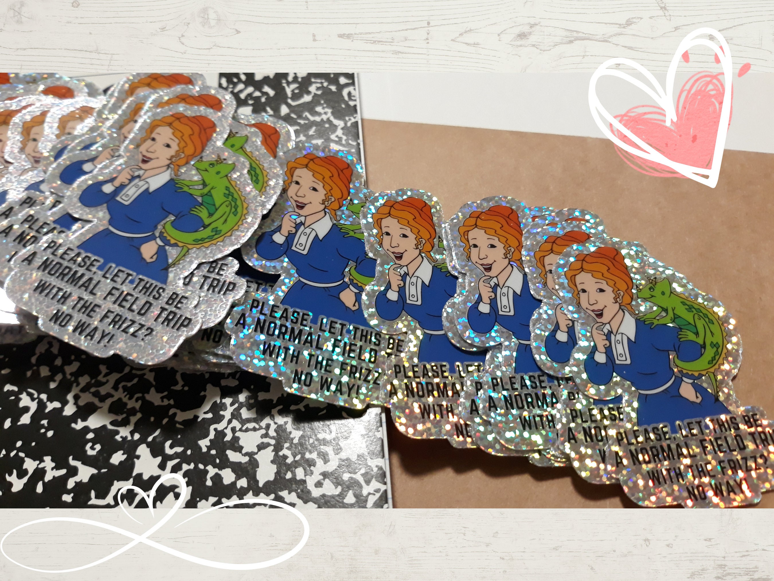 Magic School Bus Sticker, Miss Frizzle,back to School Sticker, Cute Ms ...