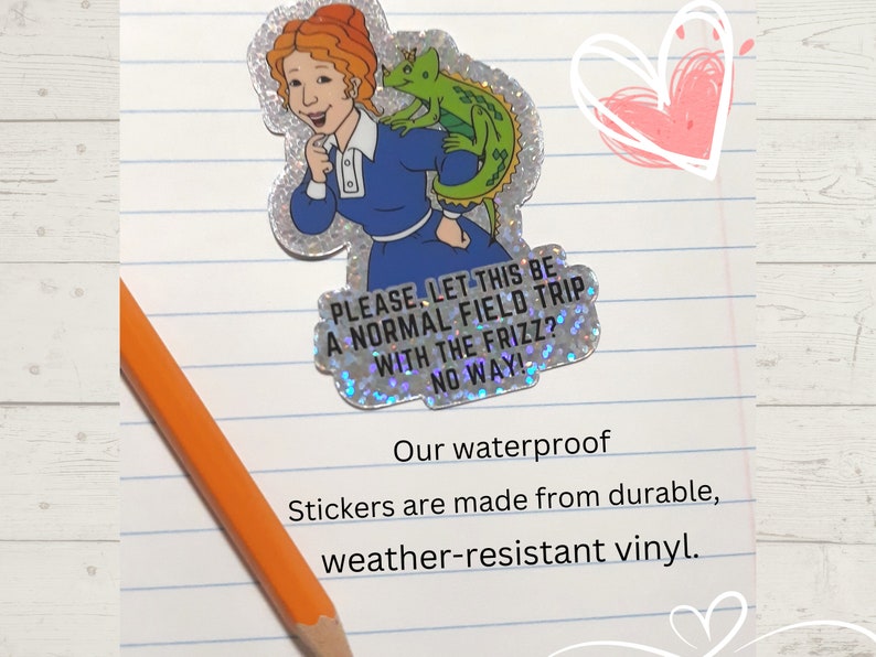 Magic School Bus Sticker, Miss Frizzle,back to School Sticker, Cute Ms ...