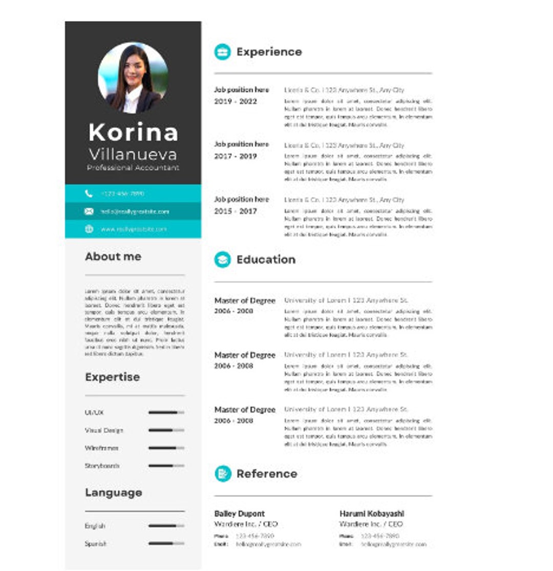 Classy, Modern, Refined and Professional CV Model for a Better Job ...