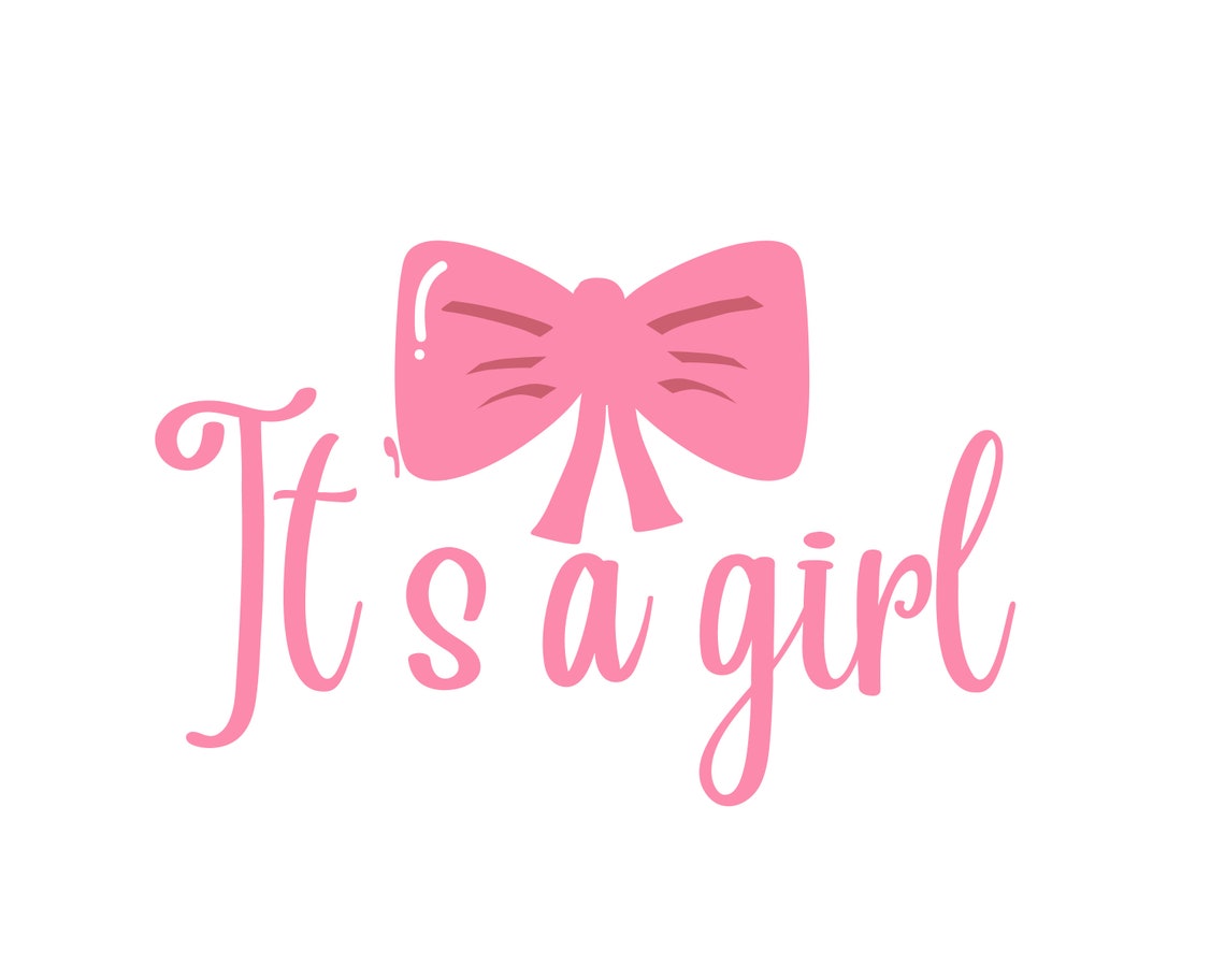 Baby Announcement, It's a Girl, Baby Girl SVG Instant Download SVG, PNG ...