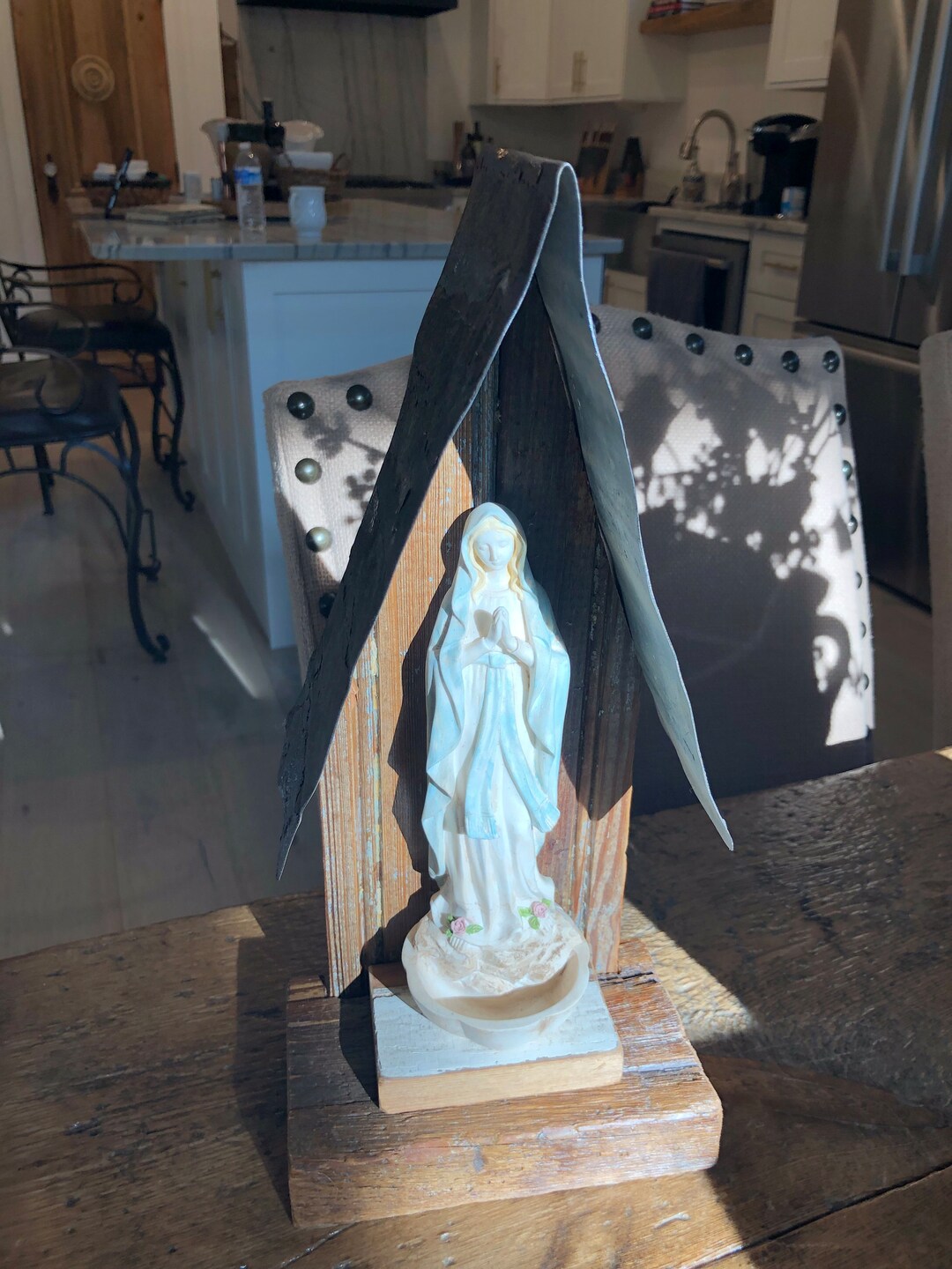 Virgin Mary Grotto in Pine Wood - Etsy