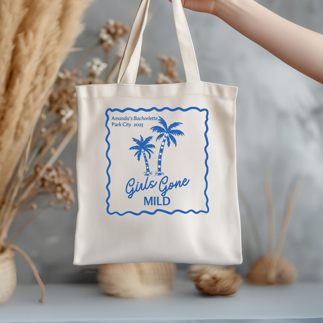 Girls Gone Mild Bachelorette Tote Bag, Personalized Bridesmaid Gift - Etsy