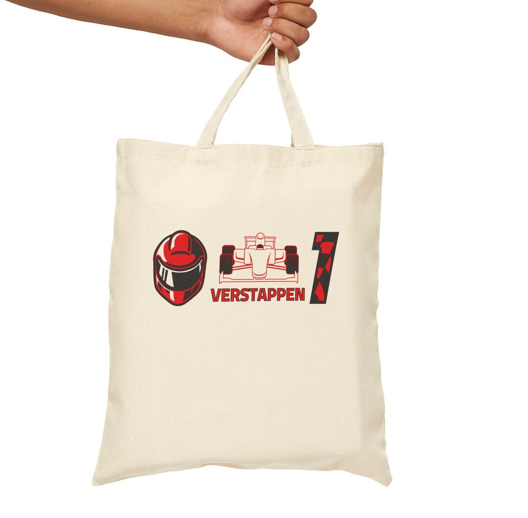 Formula 1 Verstappen Formula 1 Gift Canvas Tote Bag, F1 Merch, Gifts ...
