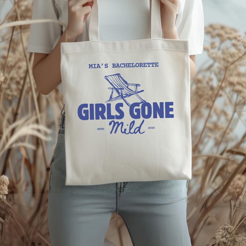 Girls Gone Mild Bachelorette Tote Bag, Custom Bridesmaid Gift - Etsy