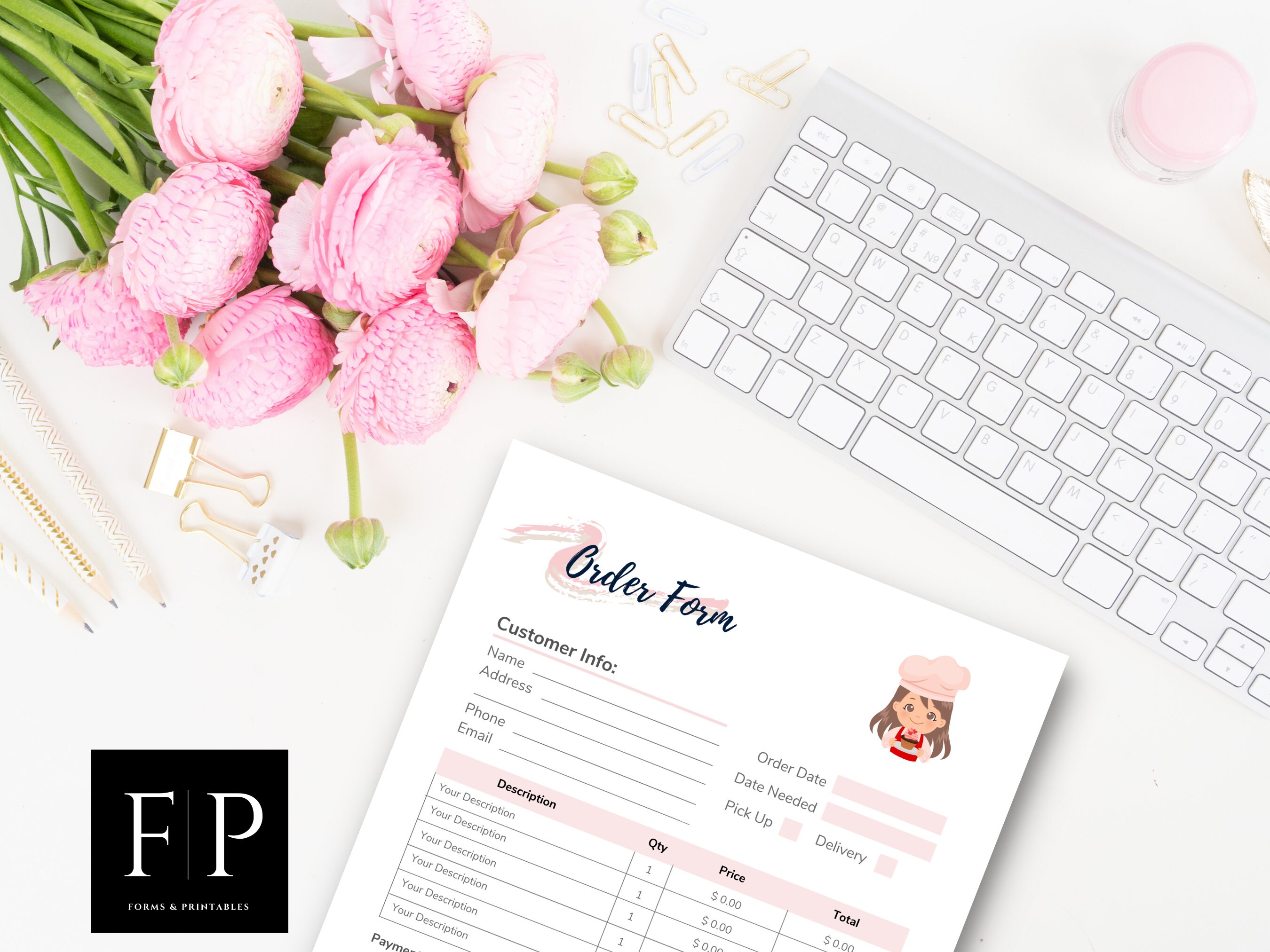 Editable Order Form Template: Custom Business Form (digital Download ...