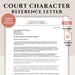 Editable Court Character Reference Letter Template (MS Word, Google ...