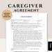 Editable Caregiver Agreement Template | Independent Contractor or ...