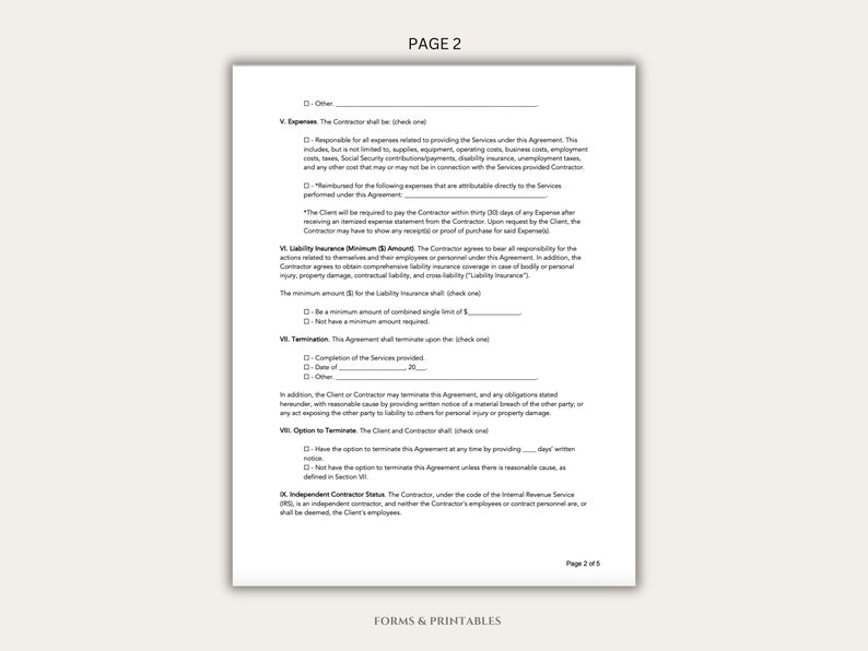 Construction Contract | Editable in MS WORD | PDF Printable | Instant ...