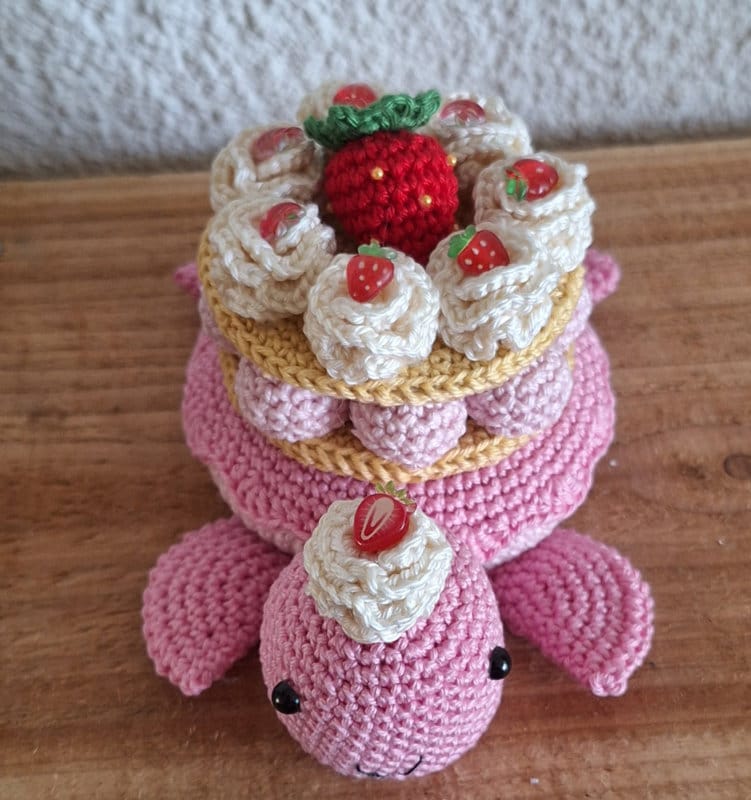 PDF Pattern Crochet: Strawberry Pastry Turtle Pattern ONLY English and ...