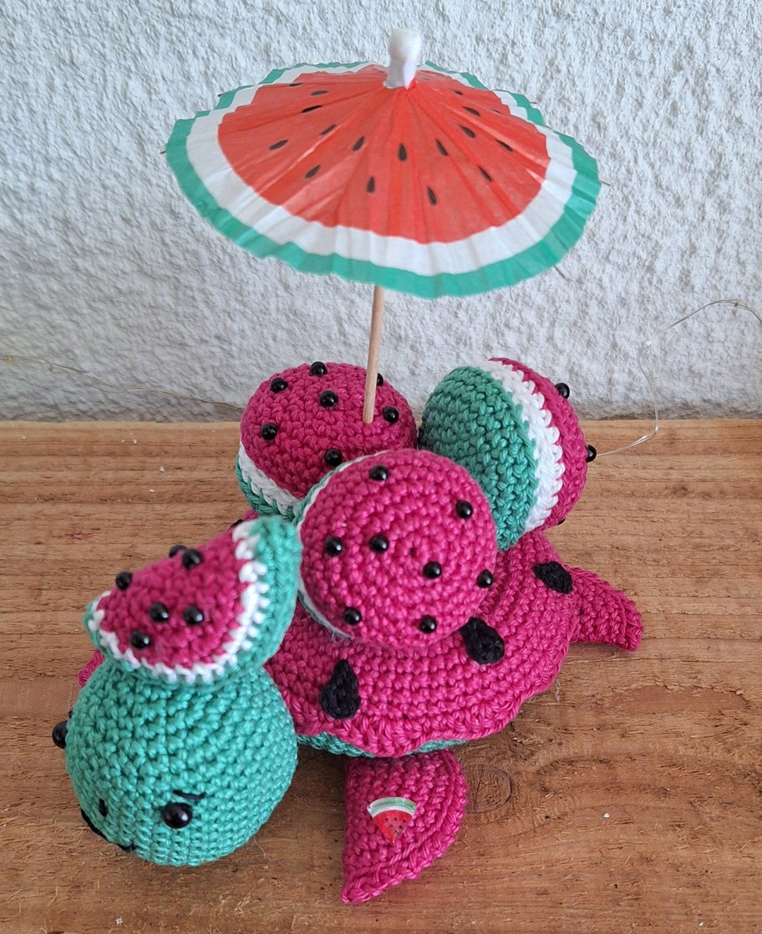 PDF Pattern Crochet: Turtle With Watermelon Macaroons - Pattern ONLY ...