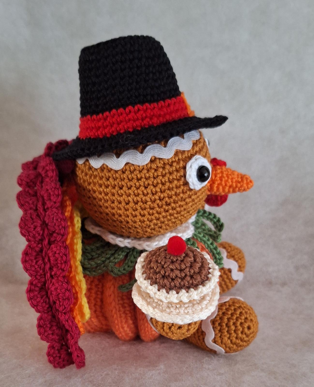 Crochet Pattern PDF: Thanksgiving Gingerbread Turkey - Pattern ONLY ...