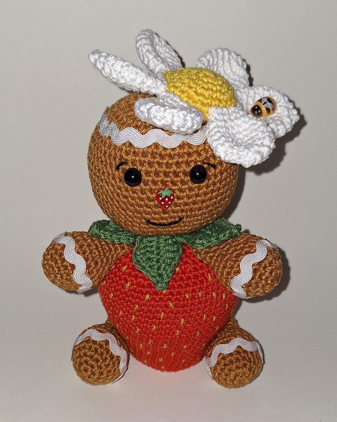 Crochet Pattern PDF: Gingerbread Strawberry - Pattern ONLY - English ...