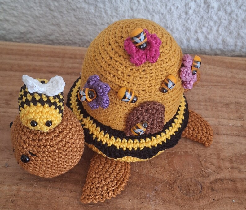 PDF Pattern Crochet: Turtle With Beehive - Pattern ONLY - English and ...