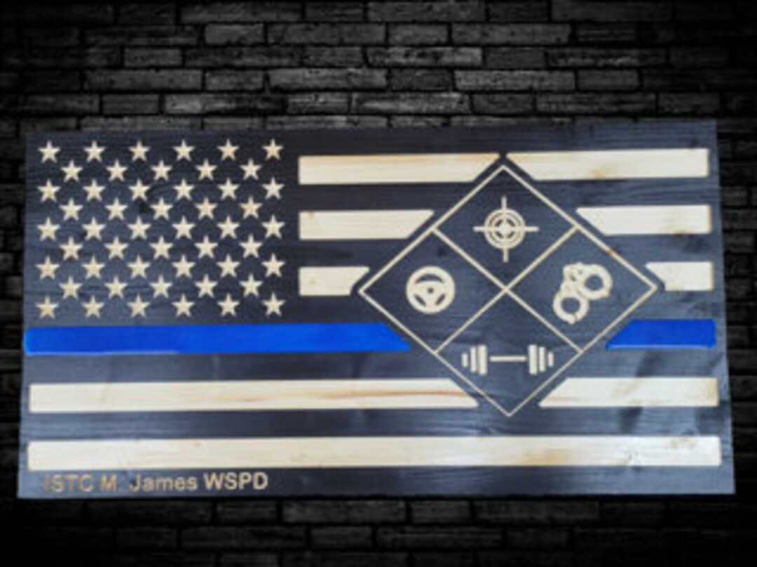 Custom Subdued Wood Flag, Wood Flag, Custom Flags, Retirement Gift ...