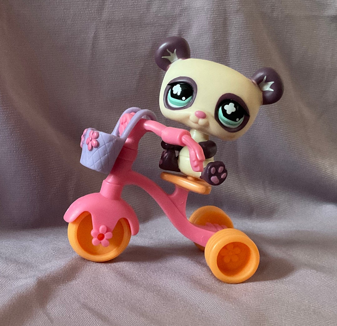 Lps Littlest Pet Shop 822 Panda and Bike 3 Pc - Etsy