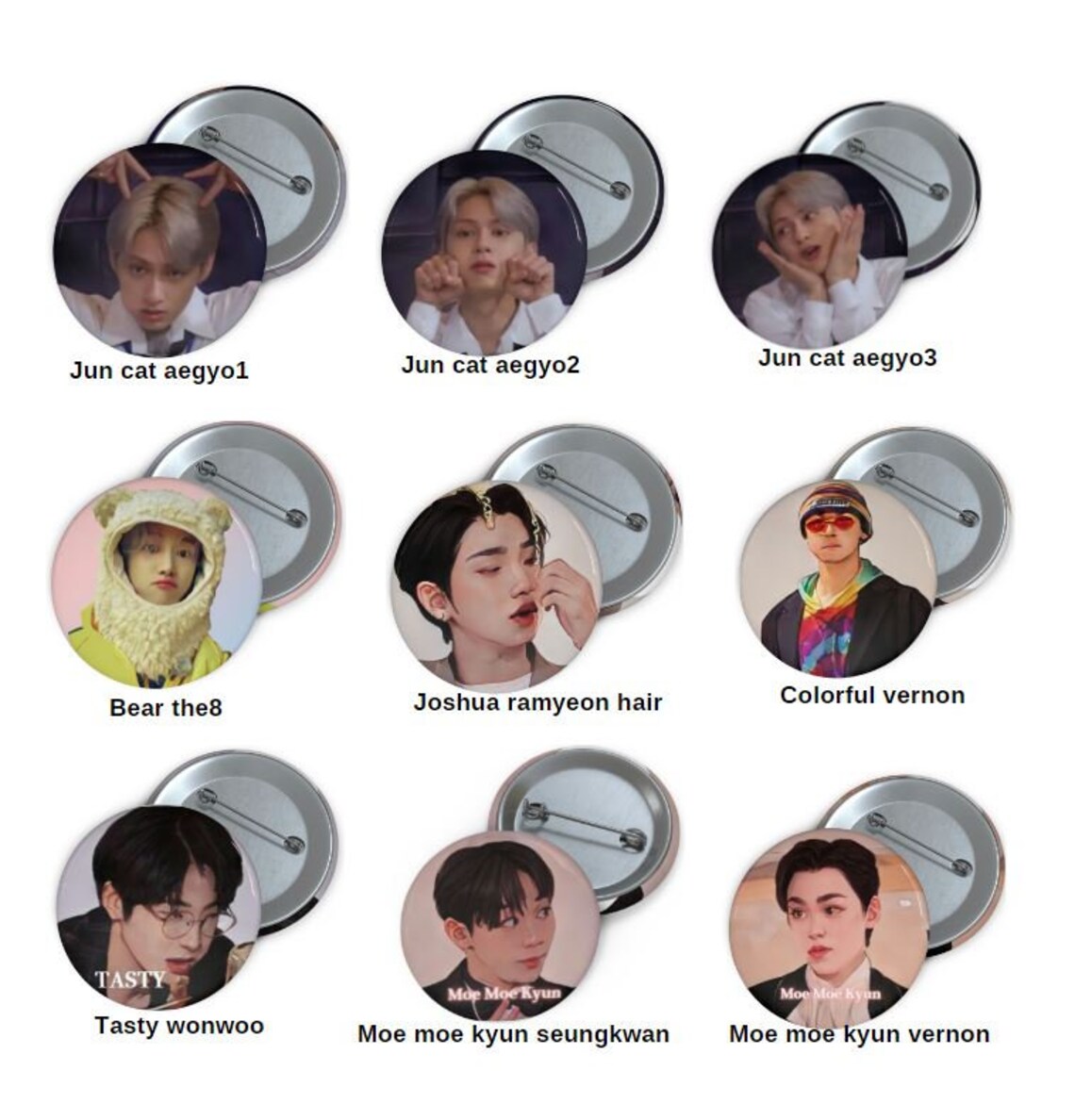 Cute Seventeen Pin Buttons Inspired From Going Seventeen - Etsy