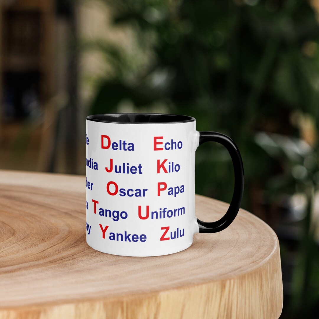 Mug With Color Inside NATO Phonetic Alphabet - Etsy