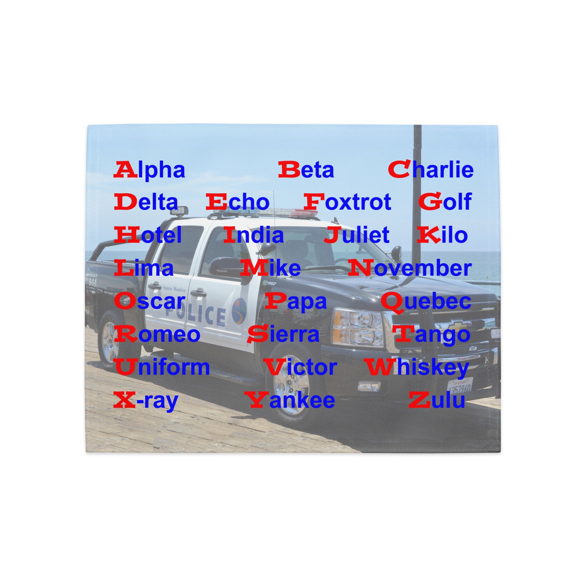 Placemat Set Phonetic Alphabet With First Responders - Etsy