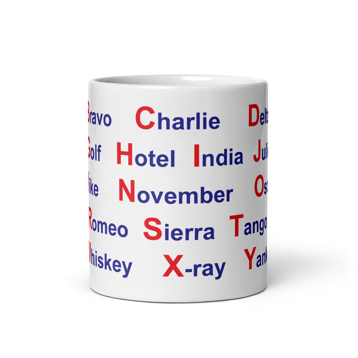 White Glossy Mug NATO Phonetic Alphabet - Etsy