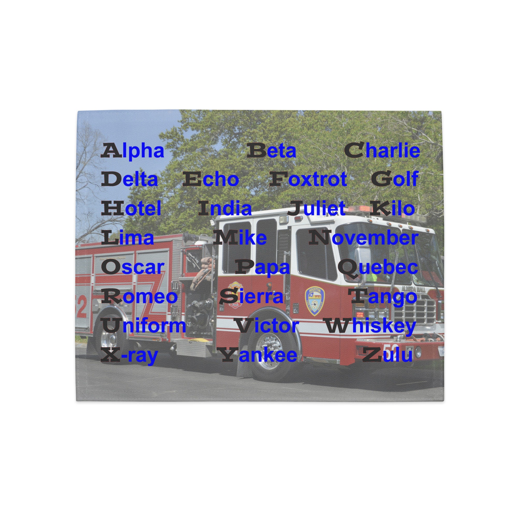 Placemat Set Phonetic Alphabet With First Responders - Etsy