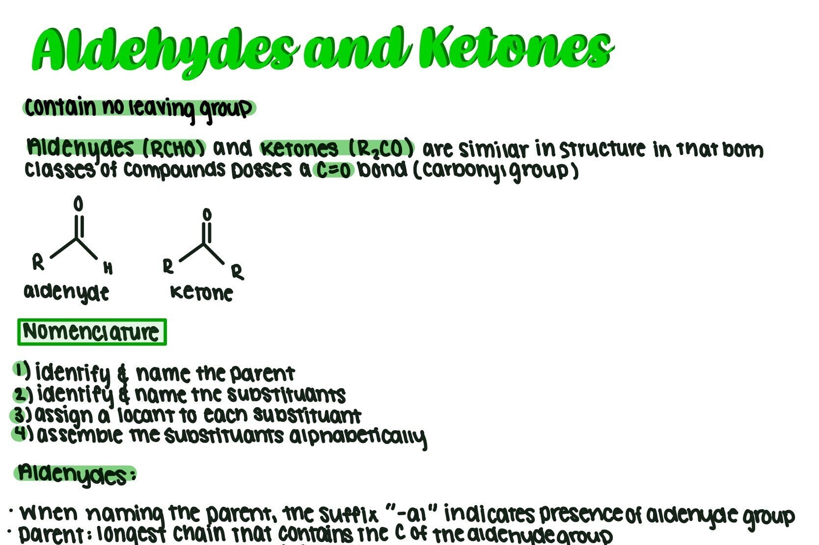 Aldehydes Examples