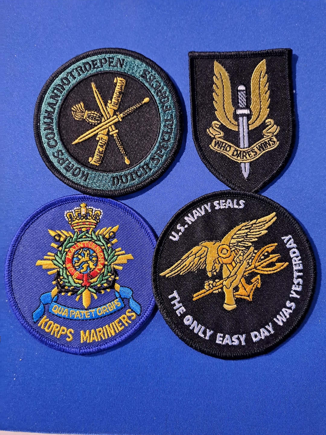 4 X Badge, Geborduurd, Elite Eenheden. Wereld - Etsy
