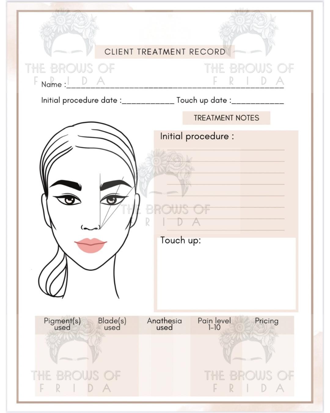 Editable Client Record Template | Modern Business Template | Instant ...