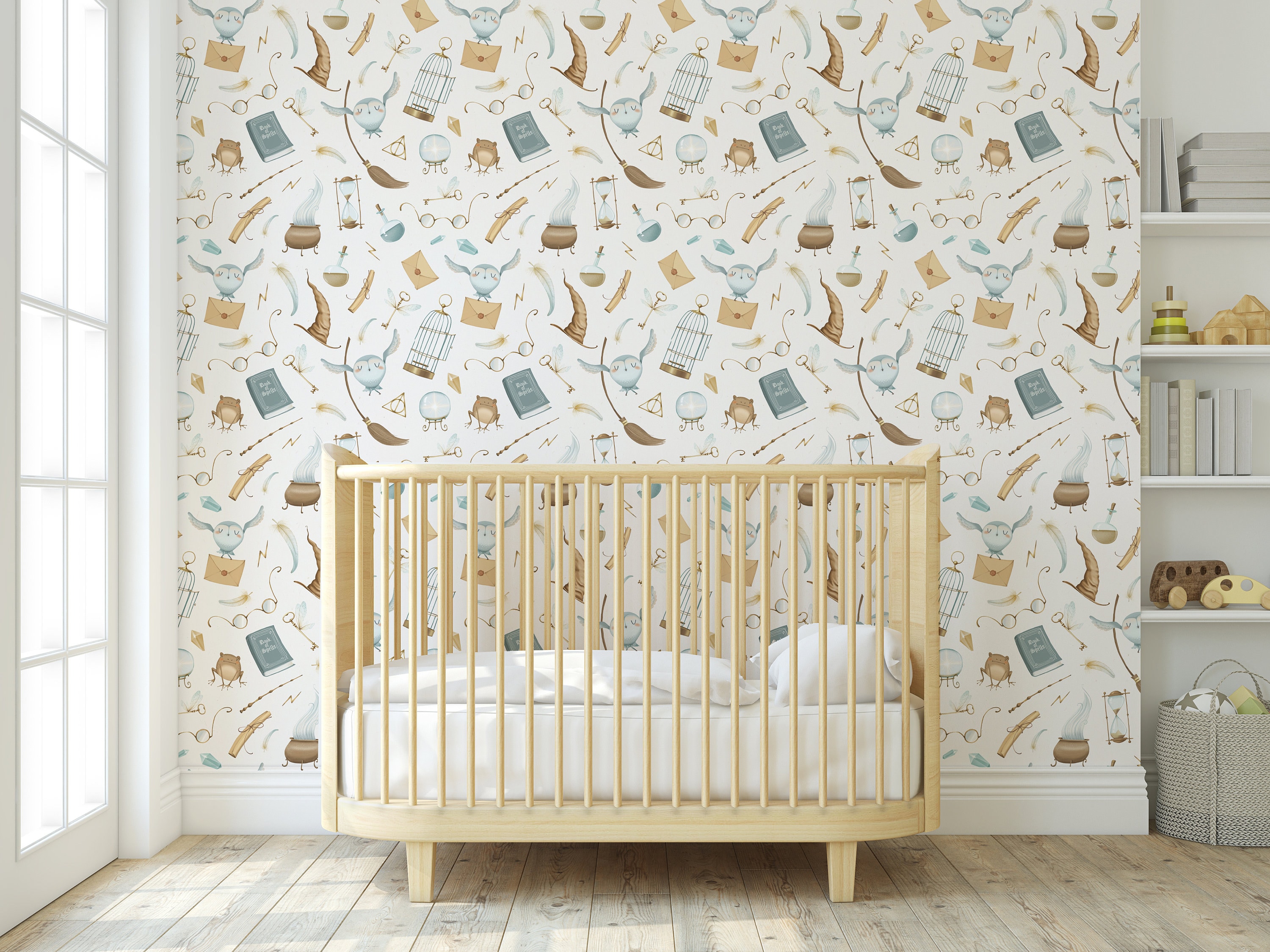 Wizard Wallpaper, Birdcage Wallpaper, Magic Wallpaper, Nursery ...