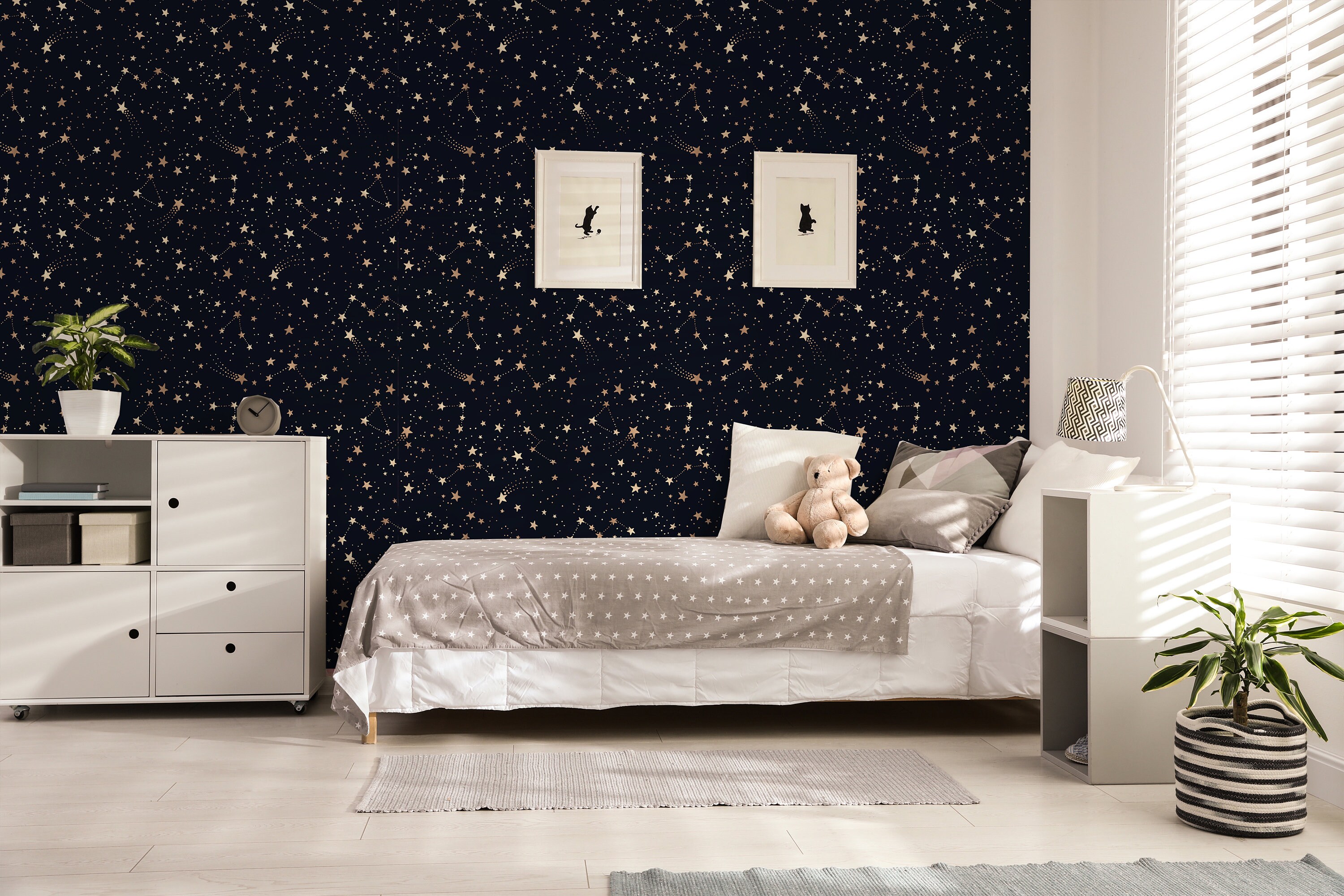 Space Wallpaper Star Wallpapers Boys Room Wallpaper Galaxy - Etsy