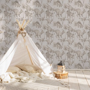 Dinosaur Wallpaper Boy Nursery Wallpaper Dinosaur - Etsy