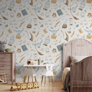 Wizard Wallpaper, Birdcage Wallpaper, Magic Wallpaper, Nursery ...