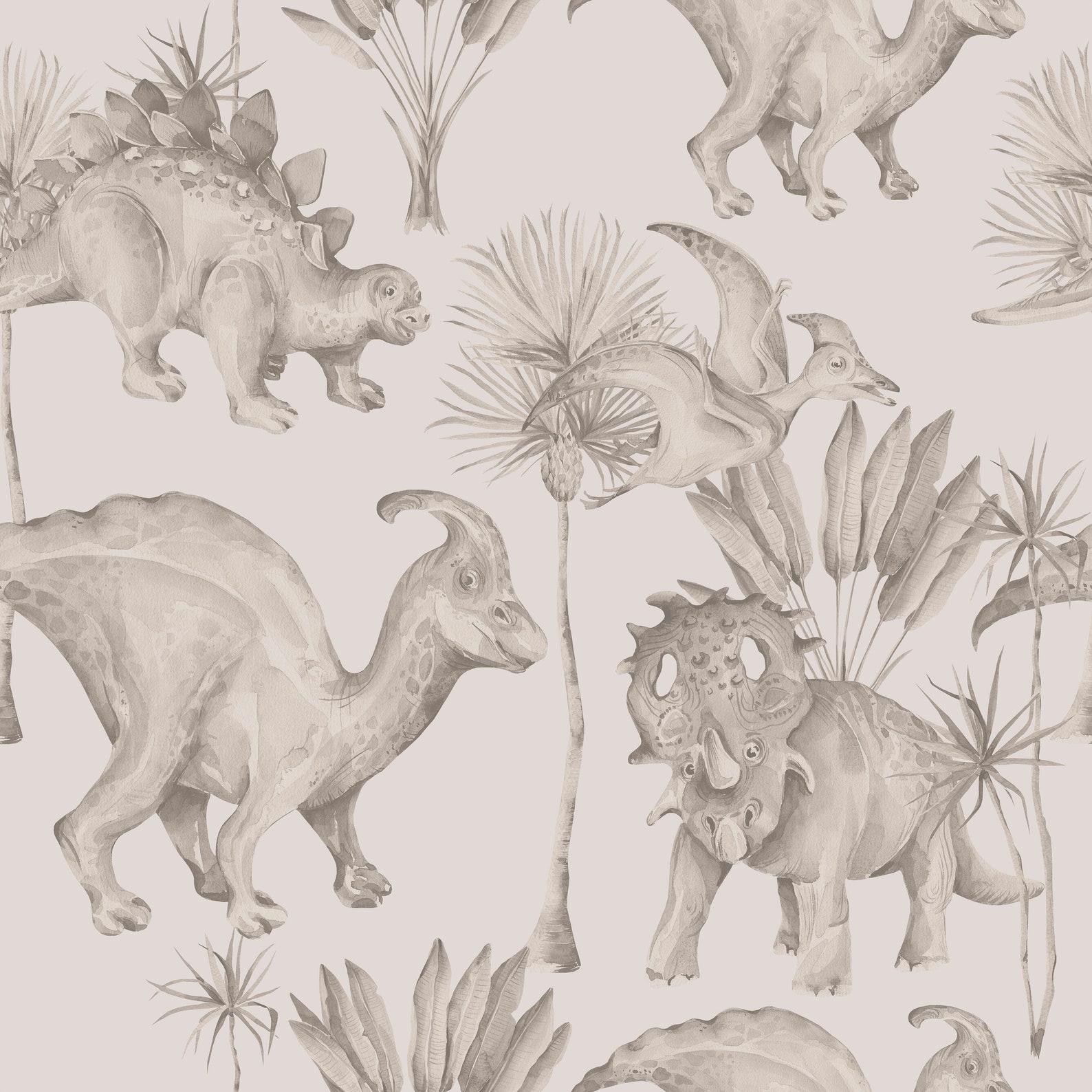 Dinosaur Wallpaper, Boy Nursery Wallpaper, Dinosaur Wallpapers ...