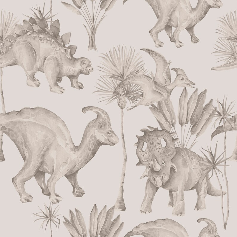 Dinosaur Wallpaper Boy Nursery Wallpaper Dinosaur - Etsy