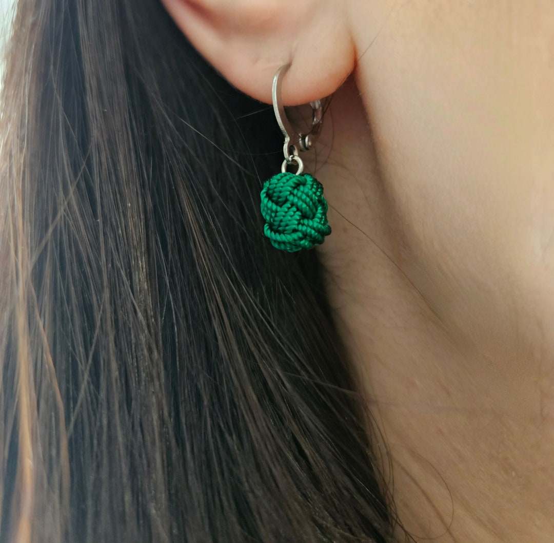 Creole Green Pearl Small Creole Gold Woven Pearl Creole Gold Stainless ...